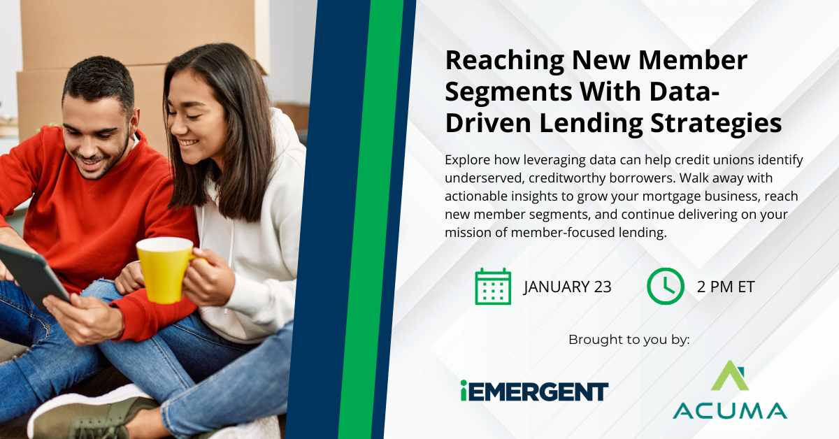 ACUMA Inside Track Webinar | For Credit Union Mortgage Lenders | iEmergent